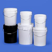 China Food Grade 10L Round Plastic Water Bucket with Handles and Lid Printing Logo Capacity for sale