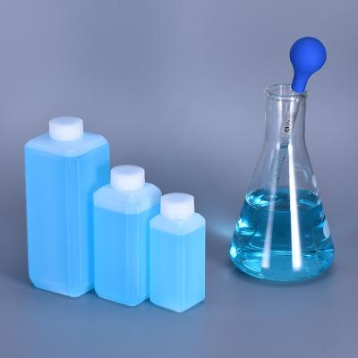 China 500ml Double Wall Plastic HDPE Square Reagent Bottles for Laboratory Printing Handling for sale