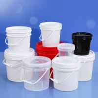 China 2L Clear Plastic Bucket for Customized Logo Yogurt Liquid Packaging and Seal Lid for sale