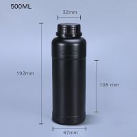 China 500ml Lightproof Black HDPE Plastic Bottle for Medicine and Food Additives with Custom OEM/ODM Options for sale