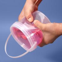 China Durable Plastic Bucket Pail With Lid And Handle 1L 2L 3L 4L 5L Volume And Transparent for sale