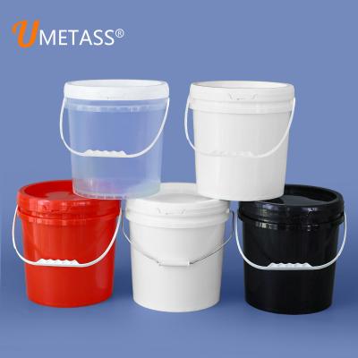 China 10L PP Material Thickening Plastic Bucket With Handle And Cover Convenient For Water for sale