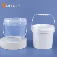 China 4L Food Grade Plastic Bucket with Lids and High Temperature Resistance in White for sale