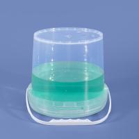 China 4L Food Grade Plastic Bucket with Lids and High Temperature Resistance in White for sale