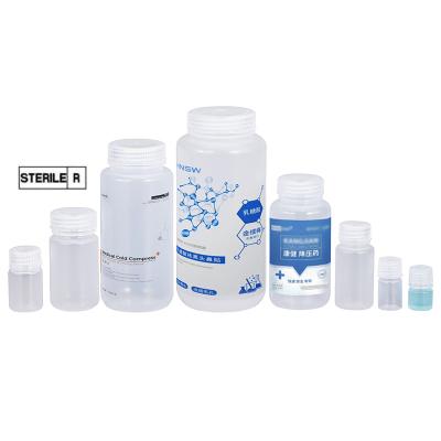 China 5ml to 1L Sterilized Screw Cap Reagent Bottle Plastic Vial for Laboratory Chemical Storage for sale