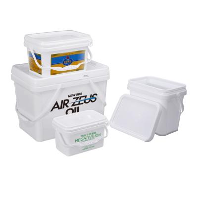 China Food Grade Plastic Buckets with Handle and Lids - 1L to 20L Capacity for Industrial Packaging for sale