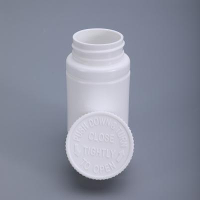 China Child Proof 112ml Capsule Plastic Bottle - White Medicine Pill Container with Safety Cap for sale