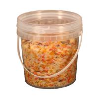 China Transparent 500ML Food Grade Plastic Bucket with Lid - Custom Pattern Options by UMETASS for sale