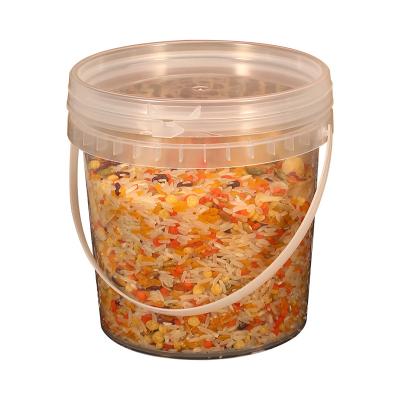 China Transparent 500ML Food Grade Plastic Bucket with Lid - Custom Pattern Options by UMETASS for sale