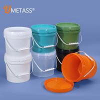 China UMETASS 5L Round Plastic Bucket 210mm Height 214mm Diameter Food Grade ISO9001 Certified Cold Drink Storage for sale