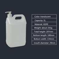 China 10L Square HDPE Plastic Container with Pump for Water Alcohol Oil Storage - 233×174×365mm Dimensions for sale
