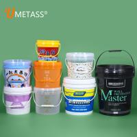 China UMETASS Food Grade PP 5L Round Plastic Bucket 210mm Height 214mm Diameter for Cold Drink and Paint Storage for sale