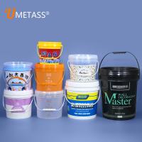China UMETASS Food Grade PP 5L Round Plastic Bucket 210mm Height 214mm Diameter for Cold Drink and Paint Storage for sale