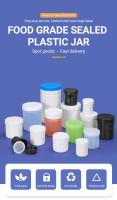 China 500ml Chemical Powder Plastic Jar Screw and Inner Lid Food Grade 100% Virgin Material for sale