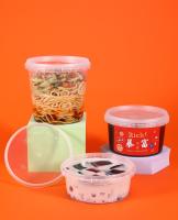 China Transparent Round Plastic Food Storage Buckets Capacity 280ml/450ml/650ml Food Grade for sale