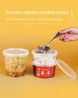 China Transparent Round Plastic Food Storage Buckets Capacity 280ml/450ml/650ml Food Grade for sale