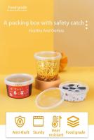 China Transparent Round Plastic Food Storage Buckets Capacity 280ml/450ml/650ml Food Grade for sale