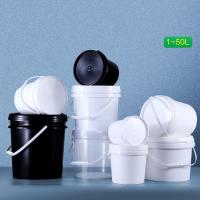 China Food Grade PP Material Plastic Bucket White Wide Neck Container for Beef Pork and Chicken for sale