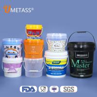 China Food Grade PP Material Plastic Bucket White Wide Neck Container for Beef Pork and Chicken for sale