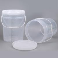 China 20L Plastic Bucket Container With Scale Ruler Handle Lids Food Grade 5 Gallon Bucket for sale