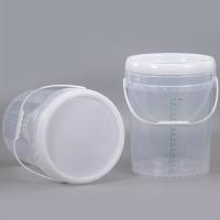 China 20L Plastic Bucket Container With Scale Ruler Handle Lids Food Grade 5 Gallon Bucket for sale
