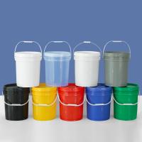 China 30L 20L 5 Gallon PP Food Grade Plastic Paint Pail Water Oil Bucket With Lids Handle for sale