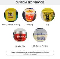 China Customized Logo IML Food Packaging Bucket for Peanut Butter Sauces and Cotton Candy for sale
