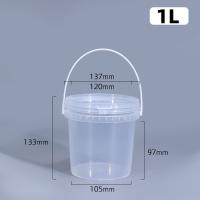 China ISO9001SGS Certified 1L Clear Plastic Bucket for Yogurt Packaging Heat Transfer Printed for sale