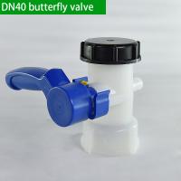 China Size 1 DN40 Butterfly Valves for IBC 1000 Tank Fitting DN40 DN50 DN80 Control Ball for sale