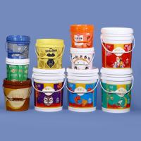 China Sale Food Grade 1L-20L Plastic Paint Bucket with Handle Sealing Lid and Customized Logo for sale