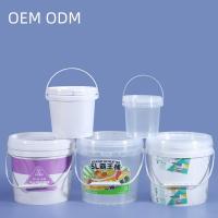 China Sale Food Grade 1L-20L Plastic Paint Bucket with Handle Sealing Lid and Customized Logo for sale
