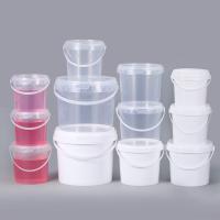 China Water 900ml 1L 2L ISO9001SGS Clear Plastic Bucket With Lid for Nuts Yogurt Candy Jam for sale