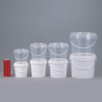 China Water 900ml 1L 2L ISO9001SGS Clear Plastic Bucket With Lid for Nuts Yogurt Candy Jam for sale