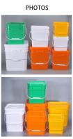 China PP Square Shape 5 Gallon Paint Pail Transparent Food Grade Plastic Bucket With Lid Handle for sale