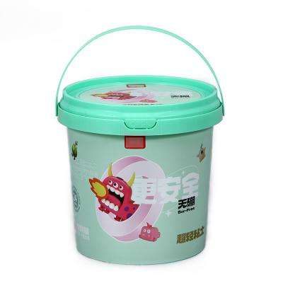 China Reusable Ice Cream Cup with Lid and Handle Food Packaging Custom Logo Printed PP Plastic for sale
