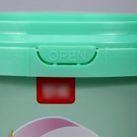 China Reusable Ice Cream Cup with Lid and Handle Food Packaging Custom Logo Printed PP Plastic for sale