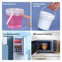China Customrized Logo 3L Transparent White Small Gallon PP Paint Bucket Food Grade 20l Container with Lid for sale