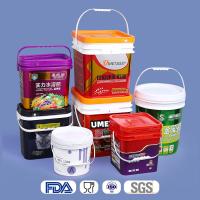China 5L Custom Food Grade Transparent Clear Fermented Fishing 20L Paint Bucket with Lid Handle for sale