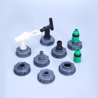 China Accessories for Home Garden 1Inch Black IBC Tank PP Adapter Tap Connector Replacement Valve Fitting for sale