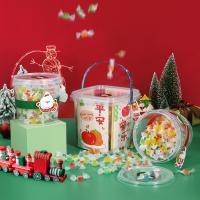 China 500ml PP Airtight Biscuit Cookie Jars Plastic Bucket Food Storage Containers With Lid Round for sale