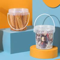 China 500ml PP Airtight Biscuit Cookie Jars Plastic Bucket Food Storage Containers With Lid Round for sale