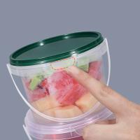 China 500ml PP Clear White Food Take Out Package Ice Cream Cookies Small Plastic Bucket With Handle Lid for sale