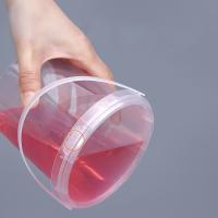 China 500ml PP Clear White Food Take Out Package Ice Cream Cookies Small Plastic Bucket With Handle Lid for sale