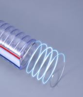 China Reducing UMETASS Clear PVC Wire Reinforced Flexible Water Hose with Flange Connection for sale