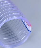 China Reducing UMETASS Clear PVC Wire Reinforced Flexible Water Hose with Flange Connection for sale