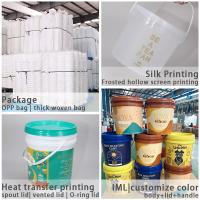 China 1-10L Capacity Plastic Bucket with Handle and Lid Custom LOGO Food Grade Paint Pail for sale