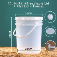 China Eco-Friendly 20L Food Grade Fermenter Brewery Barrel for Bomebrew Enzyme Fruit Bucket for sale