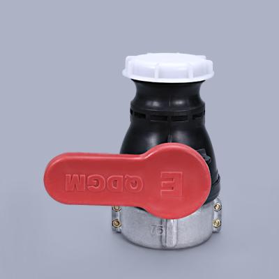 China UMETASS DN50 HDPE IBC Tank Ball Valve With Quick Disconnect Outlet for Performance for sale