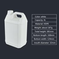 China 1 Gallon HDPE Food Grade Jerry Can for Chemical Paraffin Oil Resistant to Chemicals for sale