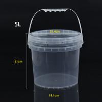 China Transparent Custom PP Plastic Milking Bucket Container for Fried Chicken and Popcorn for sale